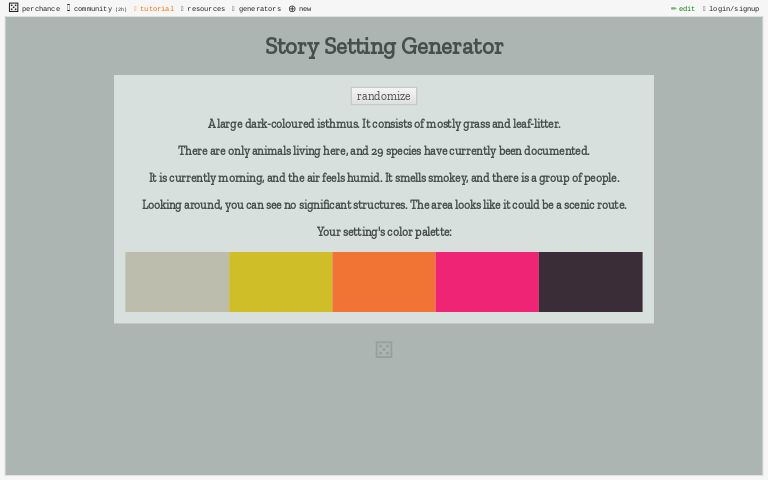 Story Setting Generator