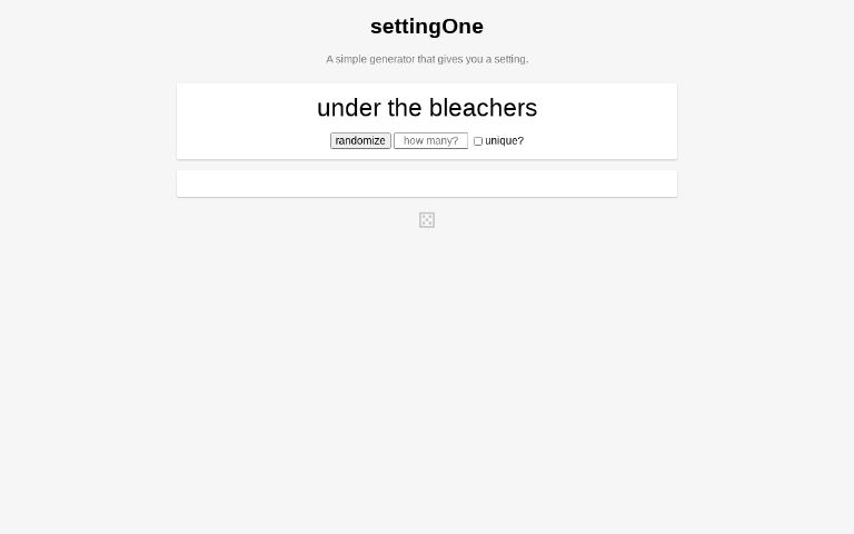 settingOne ― Perchance Generator