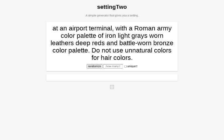 settingTwo ― Perchance Generator