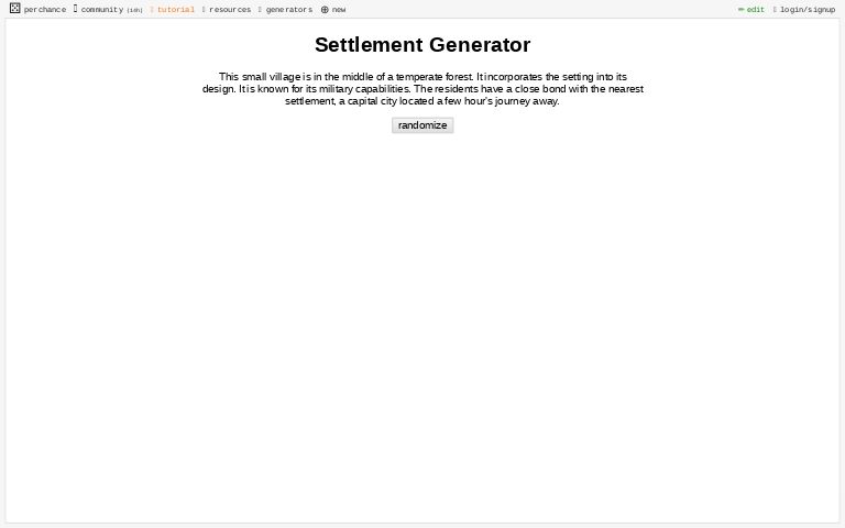 Settlement Generator