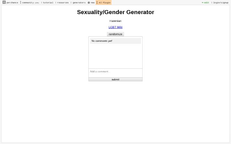 Sexuality/Gender Generator