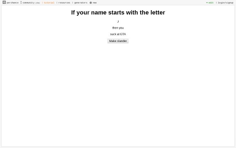 If your name starts with the letter ― Perchance Generator