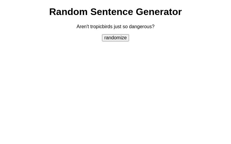 Random Sentence Generator