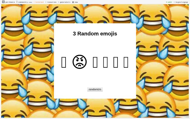 3 Random emojis ― Perchance Generator