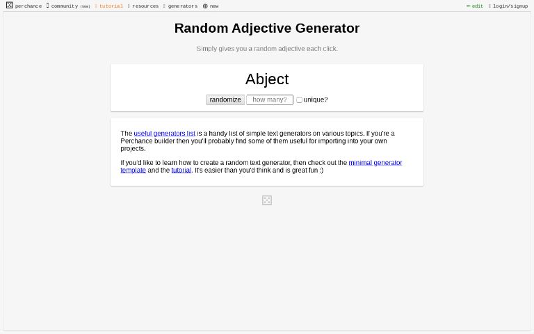 Random Adjective Generator