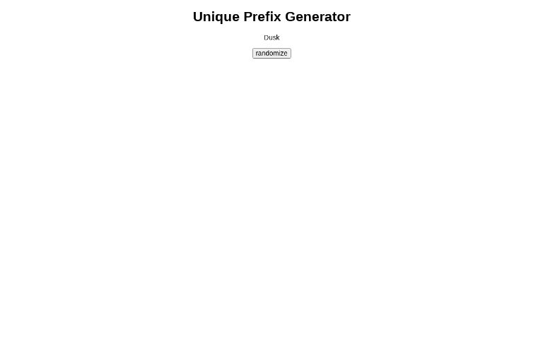 Unique Prefix Generator