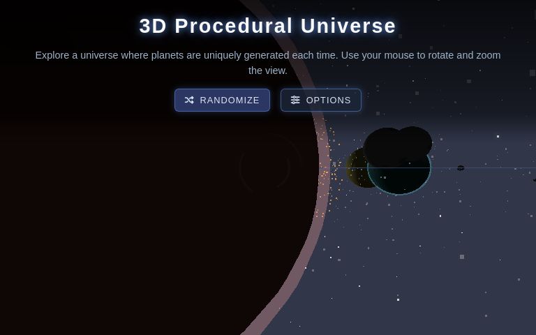 3D Procedural Universe ― Perchance Generator