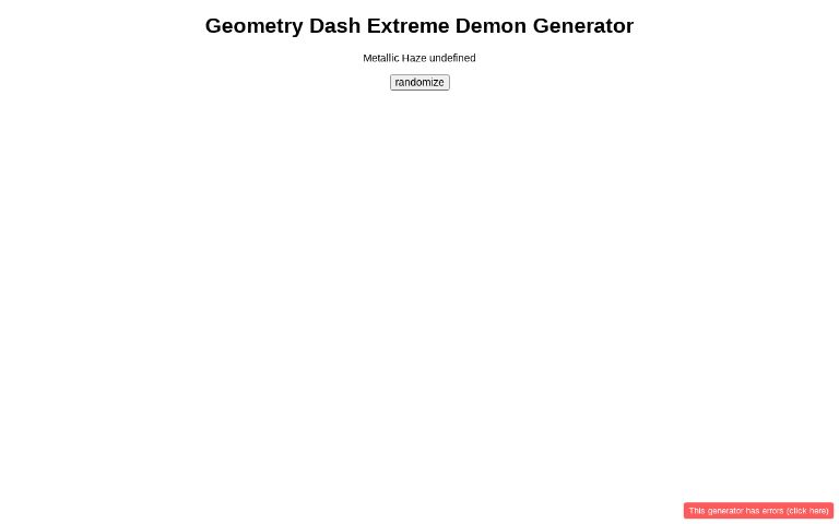 Geometry Dash Extreme Demon Generator