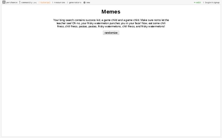 Memes ― Perchance Generator