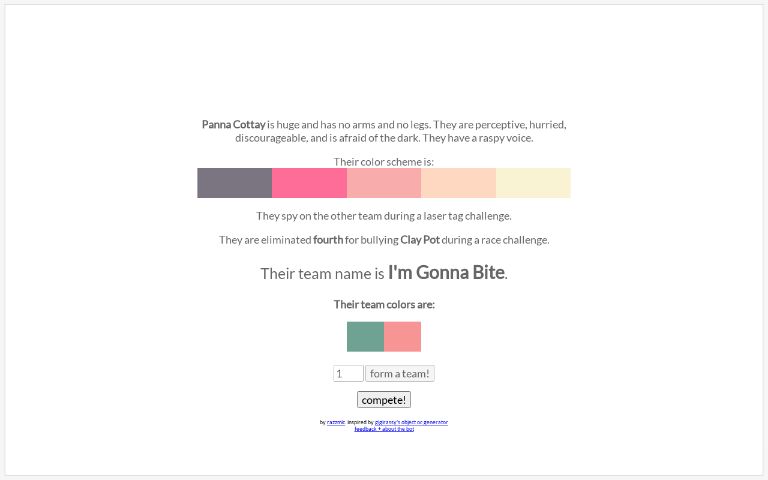 Object Show Character Generator
