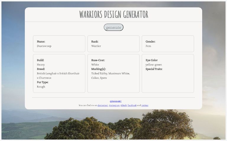 Warriors Design Generator