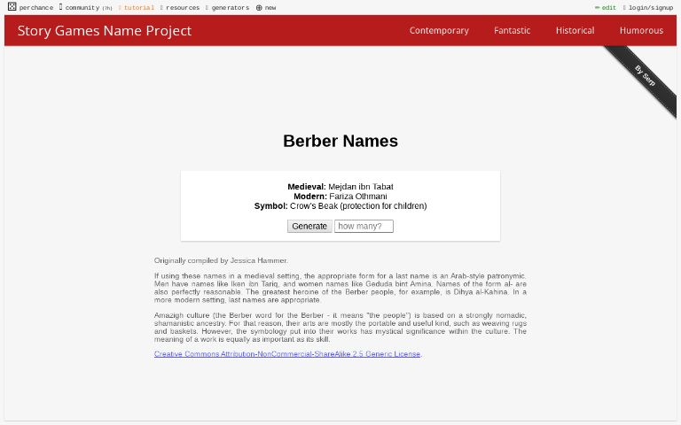 Berber Names ― Perchance Generator