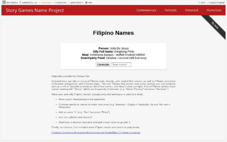 Filipino Names ― Perchance Generator