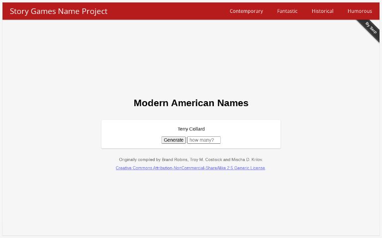 Modern American Names ― Perchance Generator