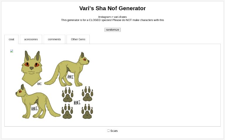 Vari's Sha Nof Generator