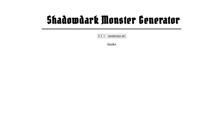 Shadowdark Dungeon Generator