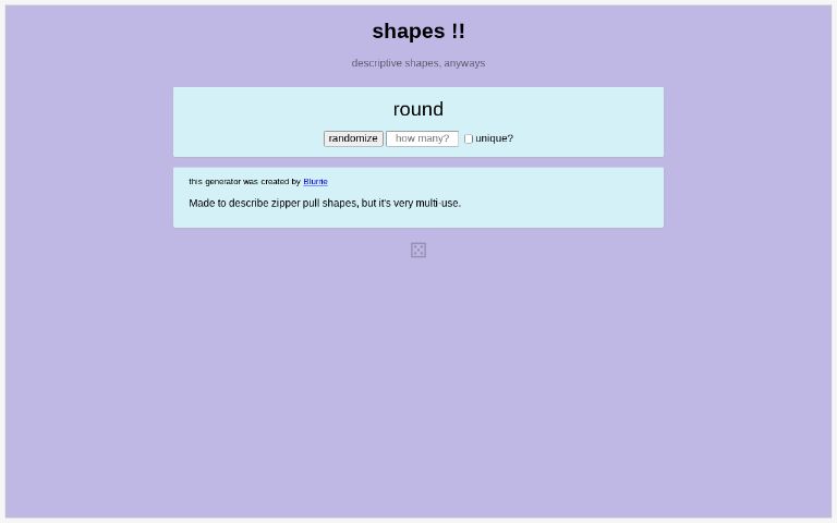 shapes !! ― Perchance Generator