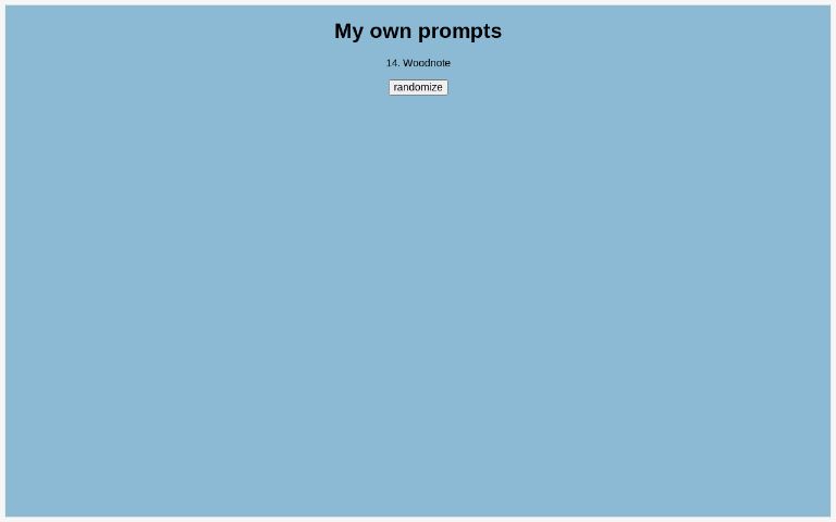 My own prompts ― Perchance Generator