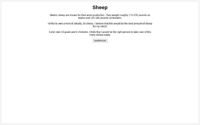 Sheep ― Perchance Generator