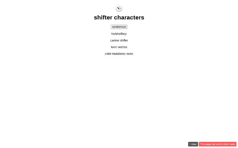 shifter characters ― Perchance Generator