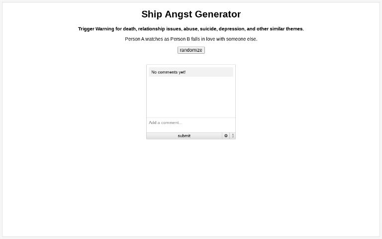 Ship Angst Generator