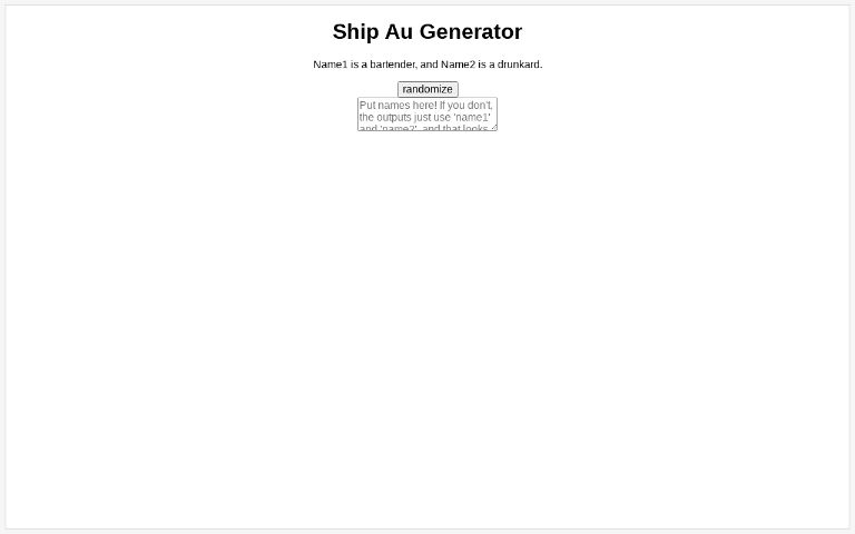 Ship Au Generator
