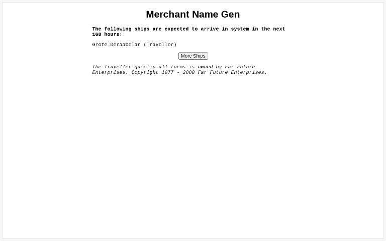 Merchant Name Gen ― Perchance Generator