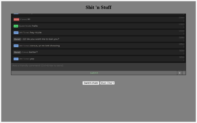 Shit 'n Stuff ― Perchance Generator