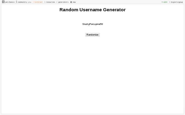 Random Username Generator