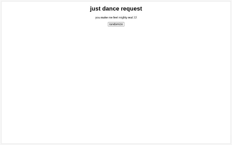 just dance request ― Perchance Generator