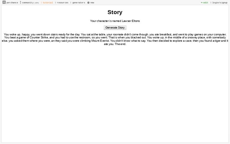 Story ― Perchance Generator