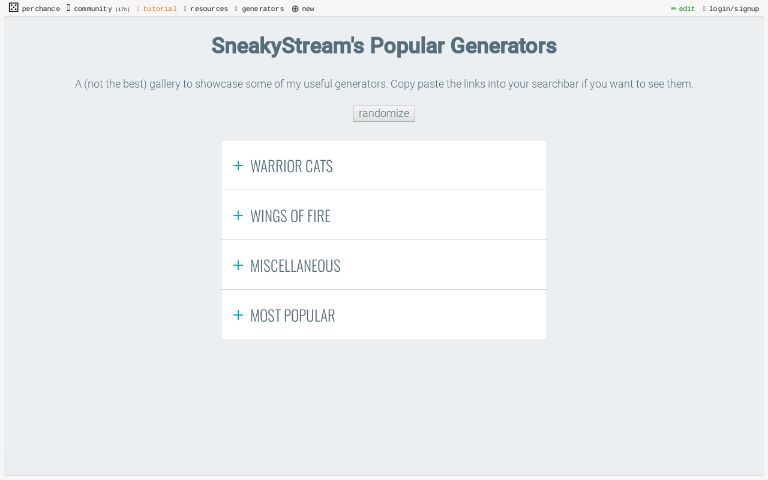 SneakyStream's Popular Generators