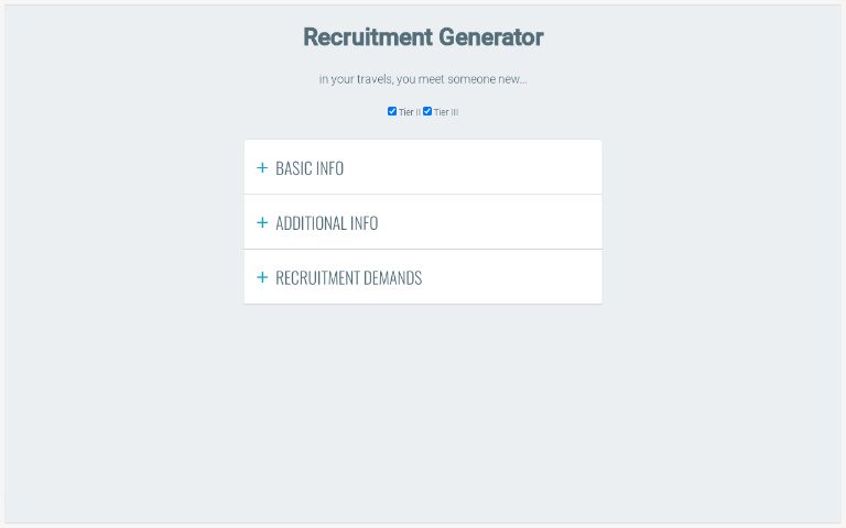 Recruitment Generator