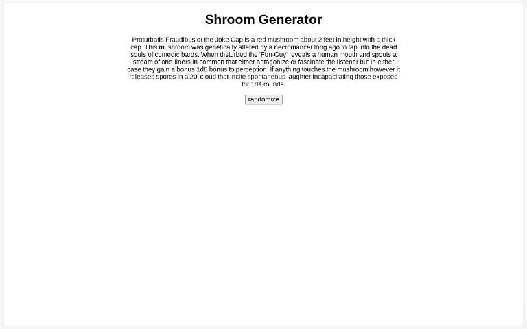Shroom Generator