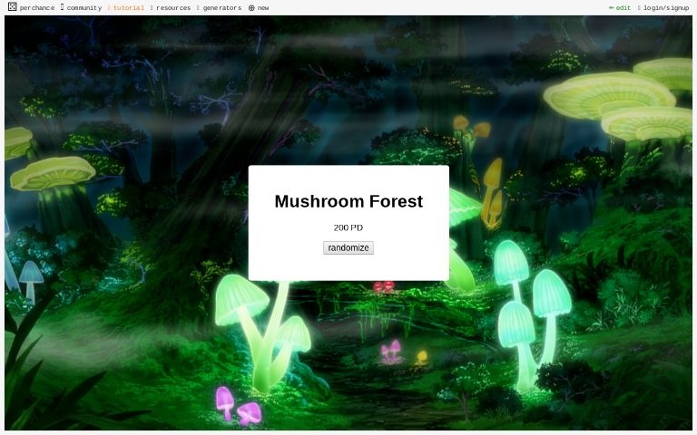 Mushroom Forest ― Perchance Generator