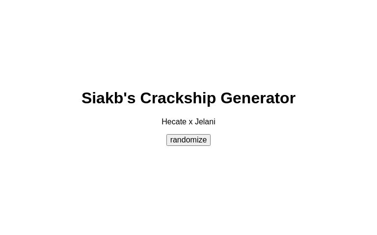 Siakb's Crackship Generator