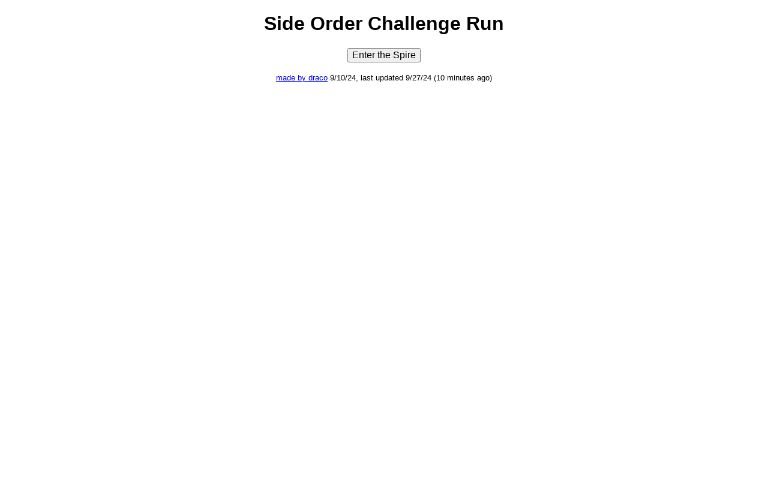 Side Order Challenge Run ― Perchance Generator