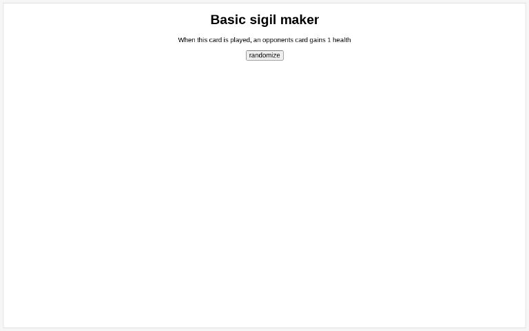 Basic sigil maker ― Perchance Generator