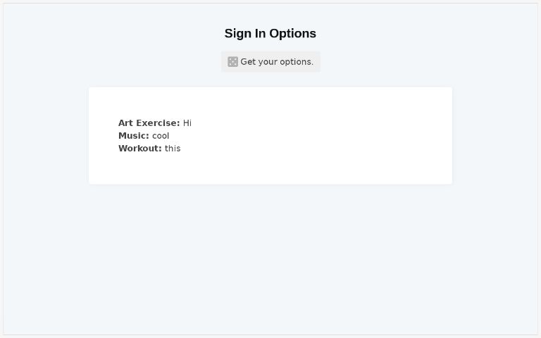Sign In Options ― Perchance Generator