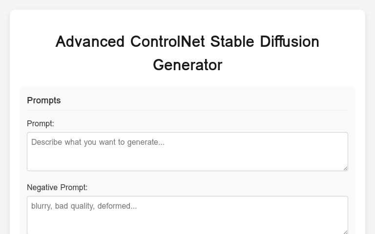 Advanced ControlNet Stable Diffusion Generator