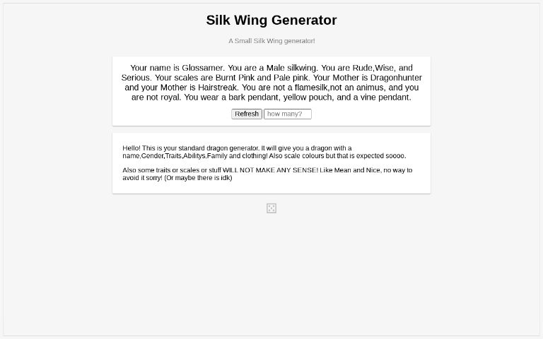 Silk Wing Generator