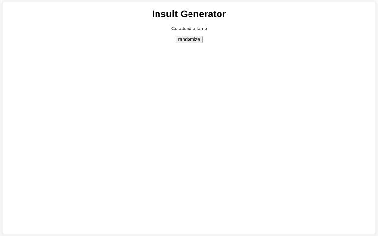 Insult Generator