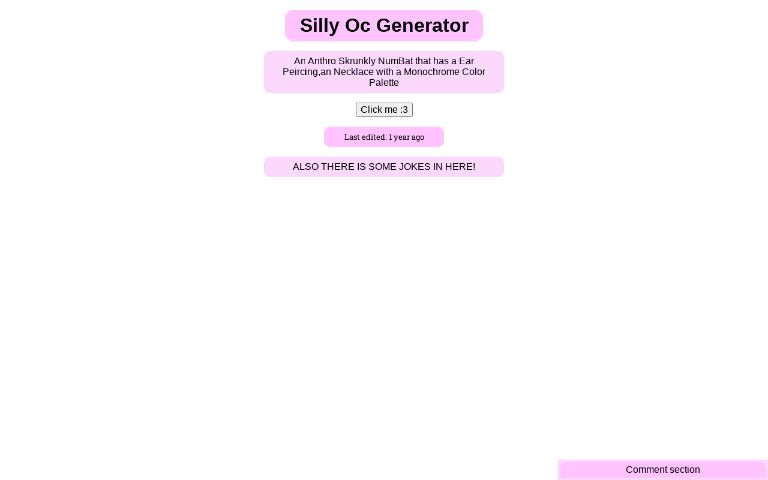 Silly Oc Generator