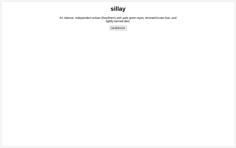 sillay ― Perchance Generator