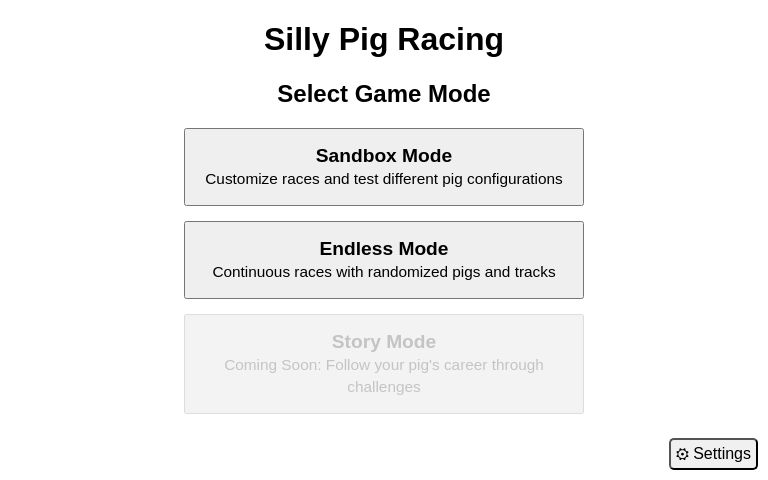 Silly Pig Racing ― Perchance Generator