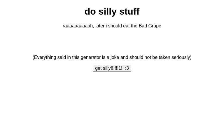 do silly stuff ― Perchance Generator