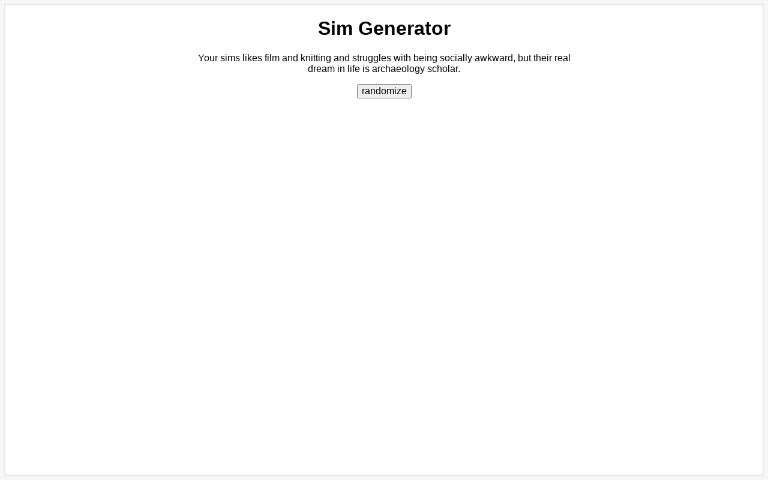 Sim Generator