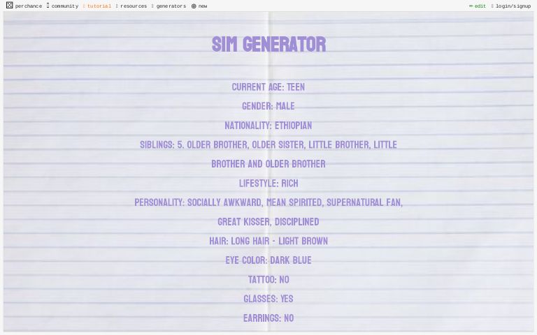 Sim generator