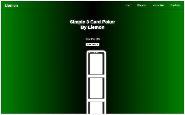 Simple 3 Card Poker ― Perchance Generator