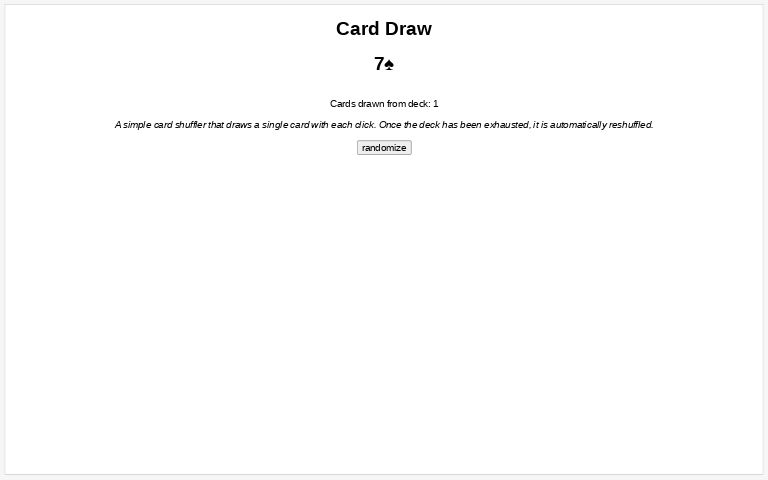 Card Draw ― Perchance Generator